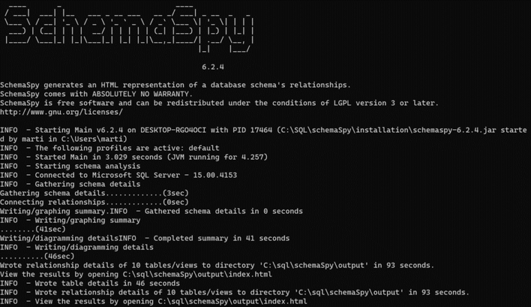 Install SchemaSpy to document a SQL Server Database – New Row